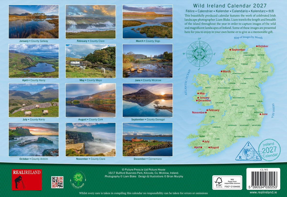 Wild Ireland Calendar 2027 – Irish Calendars