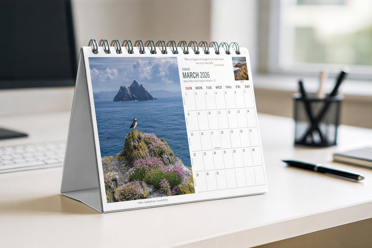 Real Ireland Desk Calendar 2026 – Irish Calendars