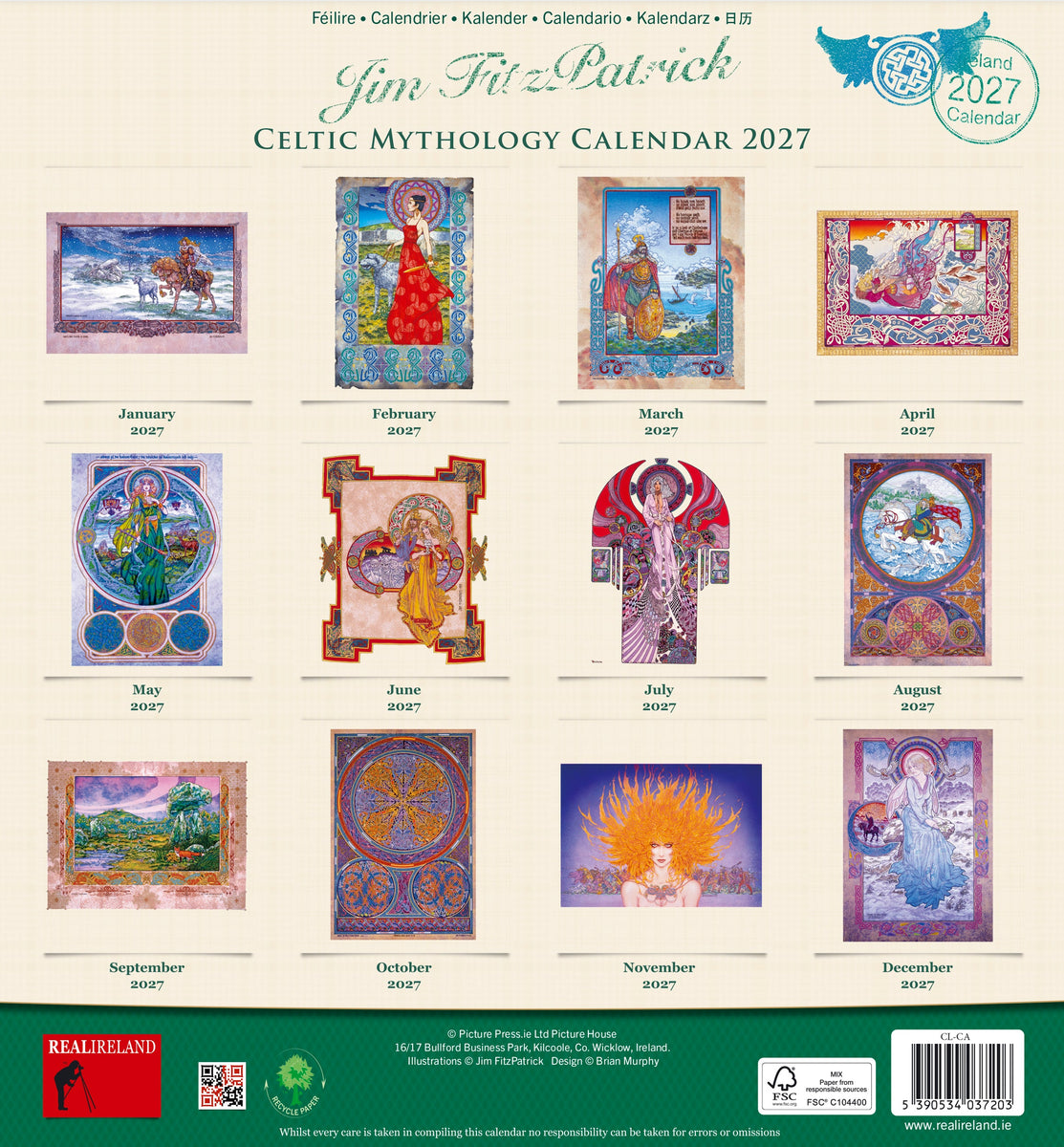 Celtic Mythology Calendar 2027 – Irish Calendars