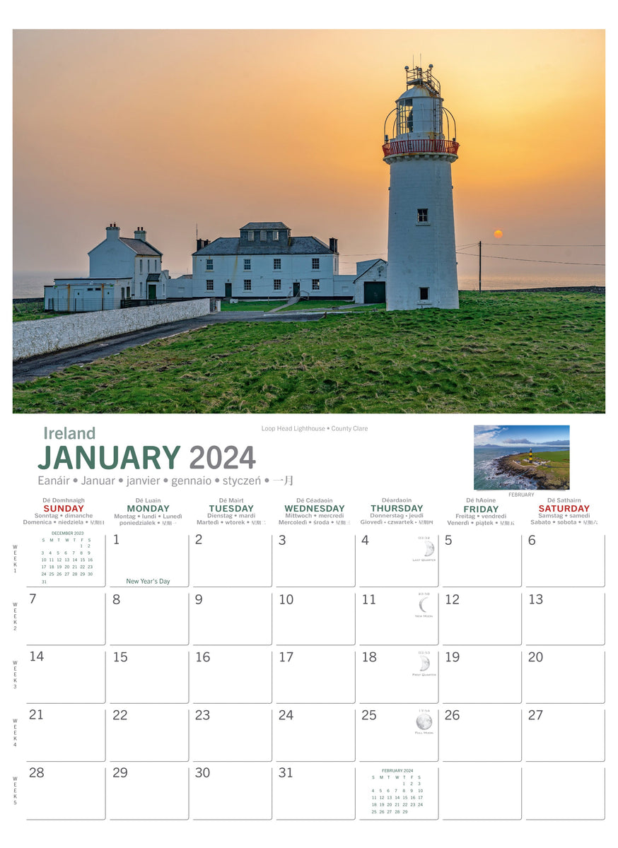 Irish Lighthouses Calendar 2024 – Irish Calendars